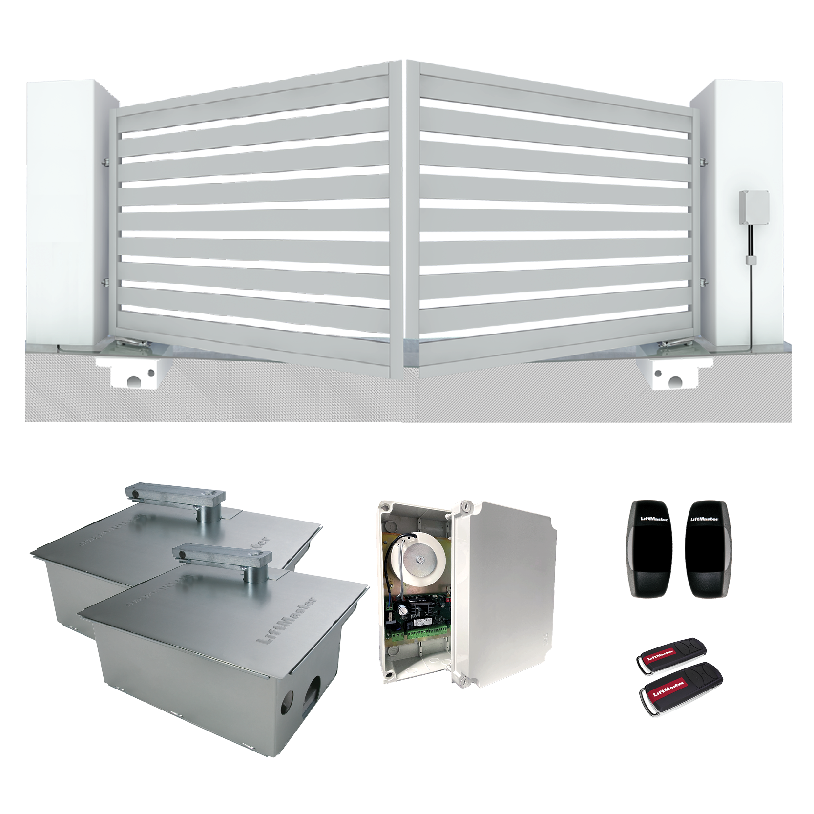 SUB324EVK Underground Swing Gate Kit for Double Gates up to 300 kg per ...